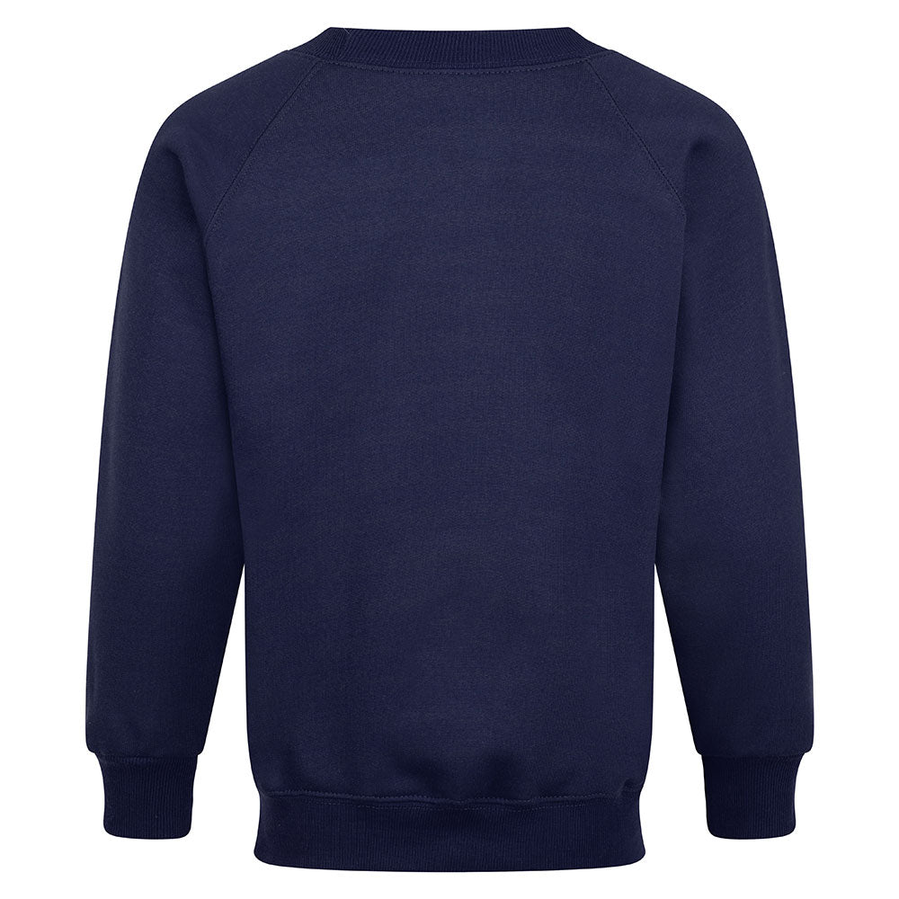 Navy Blue Crew Neck Sweatshirt - Newton Bluecoat – Willow Farm Embroidery
