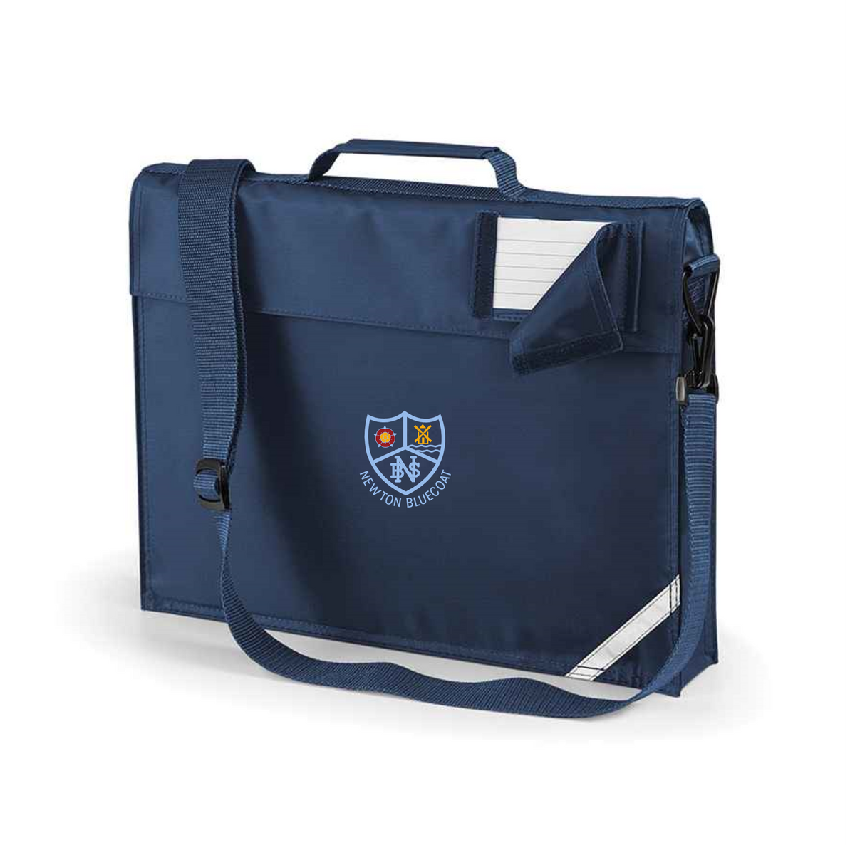 Navy Blue Book Bag - Newton Bluecoat – Willow Farm Embroidery